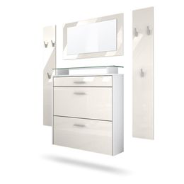 Vladon GARDEROBE Malea Front in Creme Hochglanz
