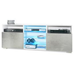 Vladon LOWBOARD Granada Front in Beton Oxid Optik