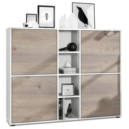 Vladon HIGHBOARD Cuba T&uuml;ren in Eiche Nordic