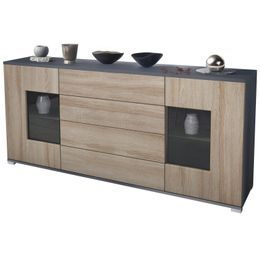 Vladon SIDEBOARD Gr&ouml;mitz Eiche s&auml;gerau
