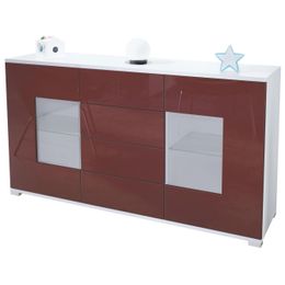Vladon SIDEBOARD Gr&ouml;mitz Bordeaux Hochglanz