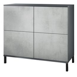 Vladon KOMMODE Rova Beton Oxid Optik
