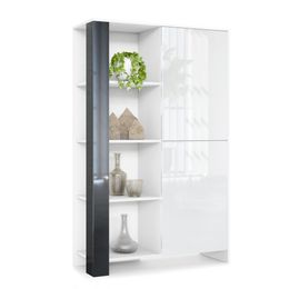 Vladon HIGHBOARD Canto Schwarz Hochglanz