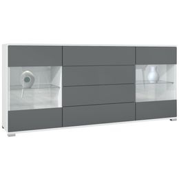 Vladon SIDEBOARD Bari Graphit Seidenmatt