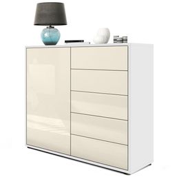 Vladon KOMMODE Ben Front in Creme Hochglanz