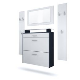 Vladon GARDEROBE Malea Fronten in Wei&szlig; matt
