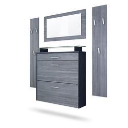 Vladon GARDEROBE Malea Fronten in Avola-Anthrazit