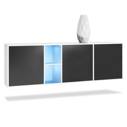 Vladon SIDEBOARD Cuba T&uuml;ren in Schwarz matt