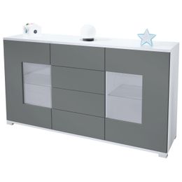 Vladon SIDEBOARD Gr&ouml;mitz Graphit Seidenmatt