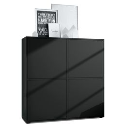 Vladon HIGHBOARD Cuba T&uuml;ren in Schwarz matt