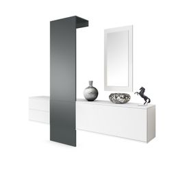Vladon GARDEROBE Carlton Paneel in Graphit Seidenmatt