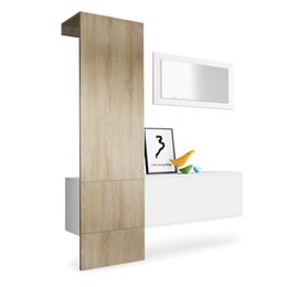 Vladon GARDEROBE Carlton Paneel in Eiche s&auml;gerau