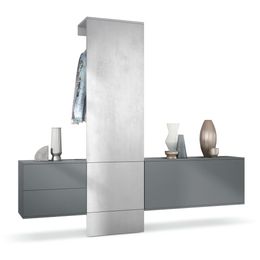 Vladon GARDEROBE Carlton Paneel in Beton Oxid Optik