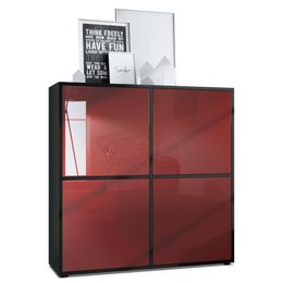Vladon HIGHBOARD Cuba T&uuml;ren in Bordeaux Hochglanz