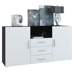 Vladon SIDEBOARD Skadu Front in Wei&szlig; matt