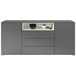 Vladon SIDEBOARD Skadu Creme Hochglanz