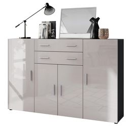 Vladon HIGHBOARD Aron Fronten in Sandgrau Hochglanz