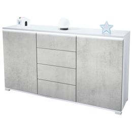 Vladon SIDEBOARD Faro Beton Oxid Optik