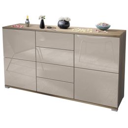 Vladon SIDEBOARD Rova Sandgrau Hochglanz