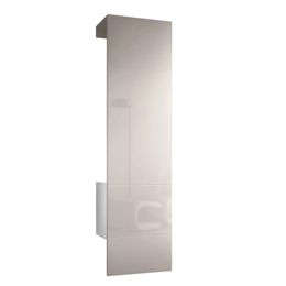Vladon GARDEROBE Carlton Paneel in Sandgrau Hochglanz