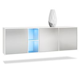 Vladon SIDEBOARD Cuba T&uuml;ren in Hellgrau seidenmatt