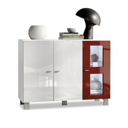 Vladon SIDEBOARD Denjo T&uuml;r in Bordeaux Hochglanz