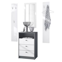 Vladon GARDEROBE Pino Wei&szlig; matt
