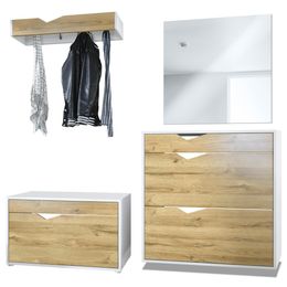 Vladon GARDEROBE Kolmio Fronten in Eiche Natur