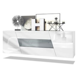 Vladon SIDEBOARD Houston Grau Hochglanz