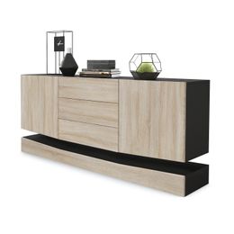 Vladon SIDEBOARD City Fronten in Eiche s&auml;gerau
