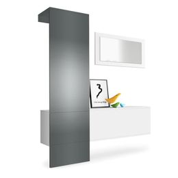 Vladon GARDEROBE Carlton Paneel in Graphit Seidenmatt