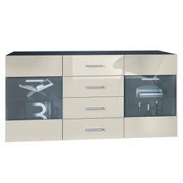 Vladon SIDEBOARD Carlos Creme Hochglanz