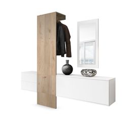 Vladon GARDEROBE Carlton Paneel in Eiche Nordic