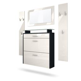 Vladon GARDEROBE Malea Front in Creme Hochglanz