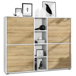 Vladon HIGHBOARD Cuba T&uuml;ren in Eiche Natur