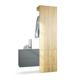 Vladon GARDEROBE Carlton Paneel in Eiche Nature