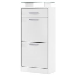 Vladon SCHUHSCHRANK Loret Front in Wei&szlig; matt