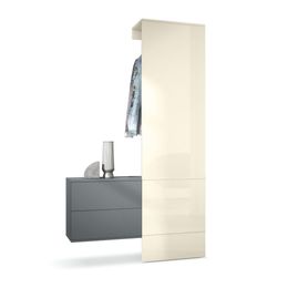 Vladon GARDEROBE Carlton Paneel in Creme Hochglanz