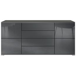 Vladon SIDEBOARD Rova Grau Hochglanz