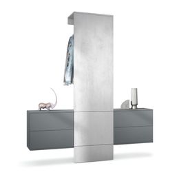 Vladon GARDEROBE Carlton Paneel in Beton Oxid Optik
