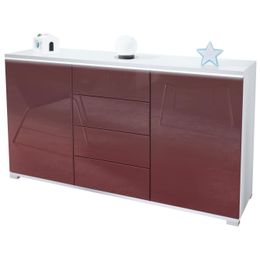 Vladon SIDEBOARD Faro Bordeaux Hochglanz