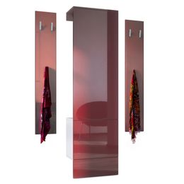Vladon GARDEROBE Hollywood Bordeaux Hochglanz