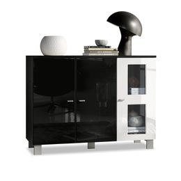 Vladon SIDEBOARD Denjo T&uuml;r in Wei&szlig; Hochglanz