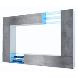 Vladon WOHNWAND Mirage Front in Beton dunkel Optik