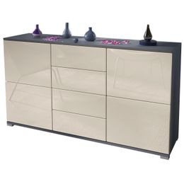Vladon SIDEBOARD Rova Creme Hochglanz