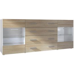 Vladon SIDEBOARD Carlos Eiche s&auml;gerau