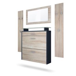 Vladon GARDEROBE Malea Fronten in Eiche s&auml;gerau