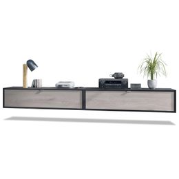 Vladon LOWBOARD Lana Fronten in Eiche Nordic