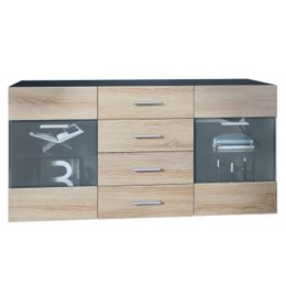 Vladon SIDEBOARD Carlos Eiche s&auml;gerau