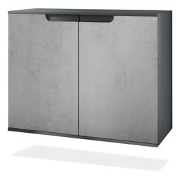 Vladon KOMMODE Sylt Beton Oxid Optik